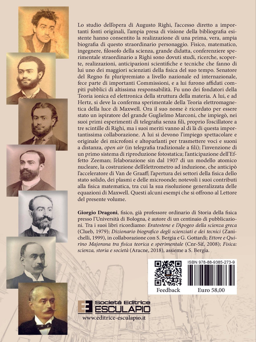 Augusto Righi (1850-1920) Un Fisico nel mondo della Ricerca – Libreria ...
